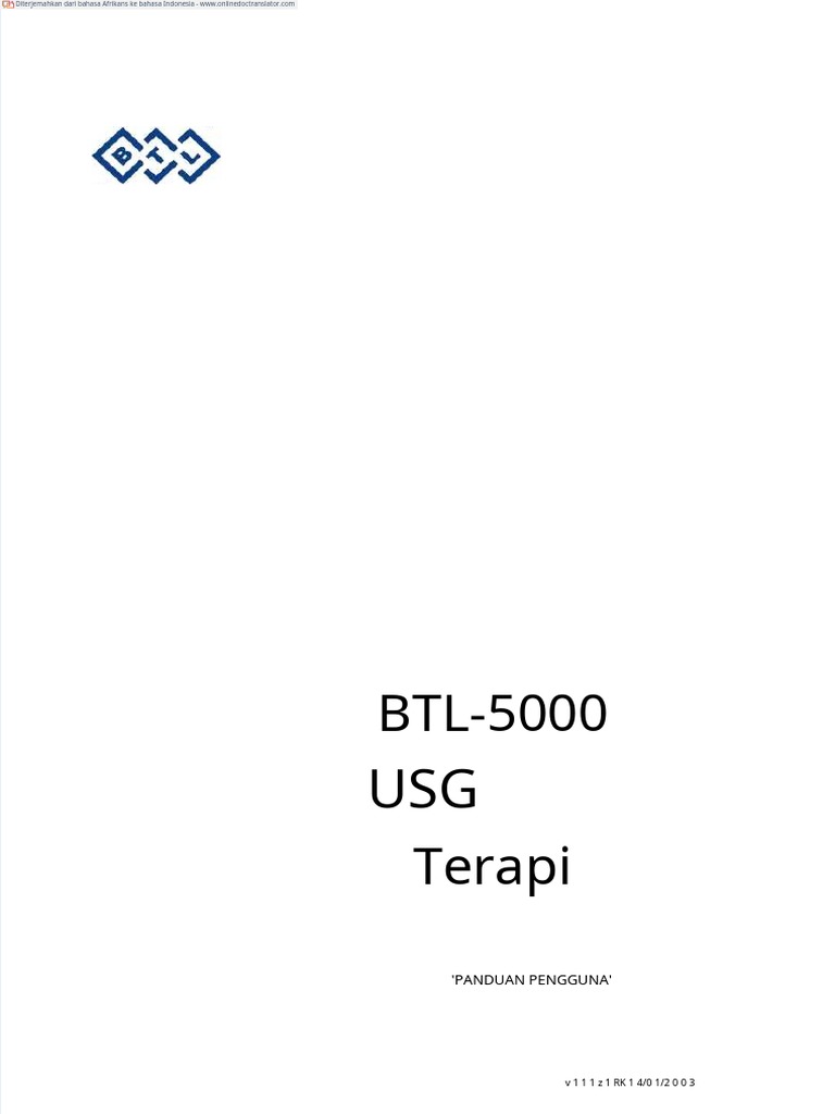Panduan Terapi Ultrasound BTL-5000 | PDF