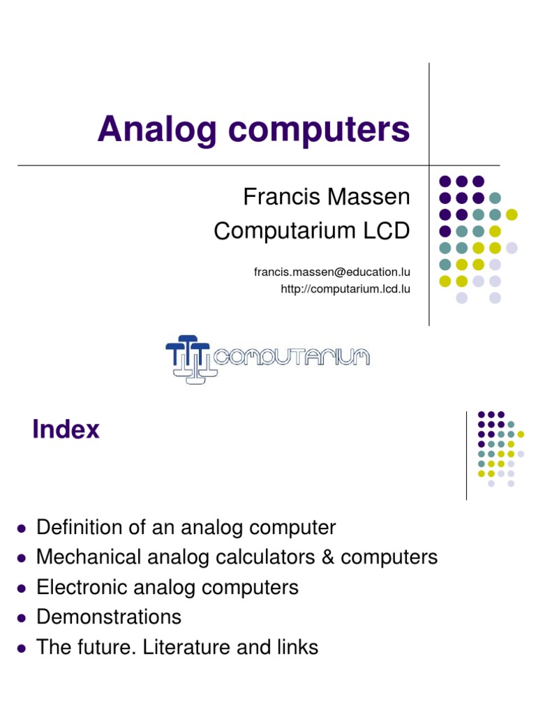 Analog Computers | PDF | V 2 Rocket | Operational Amplifier