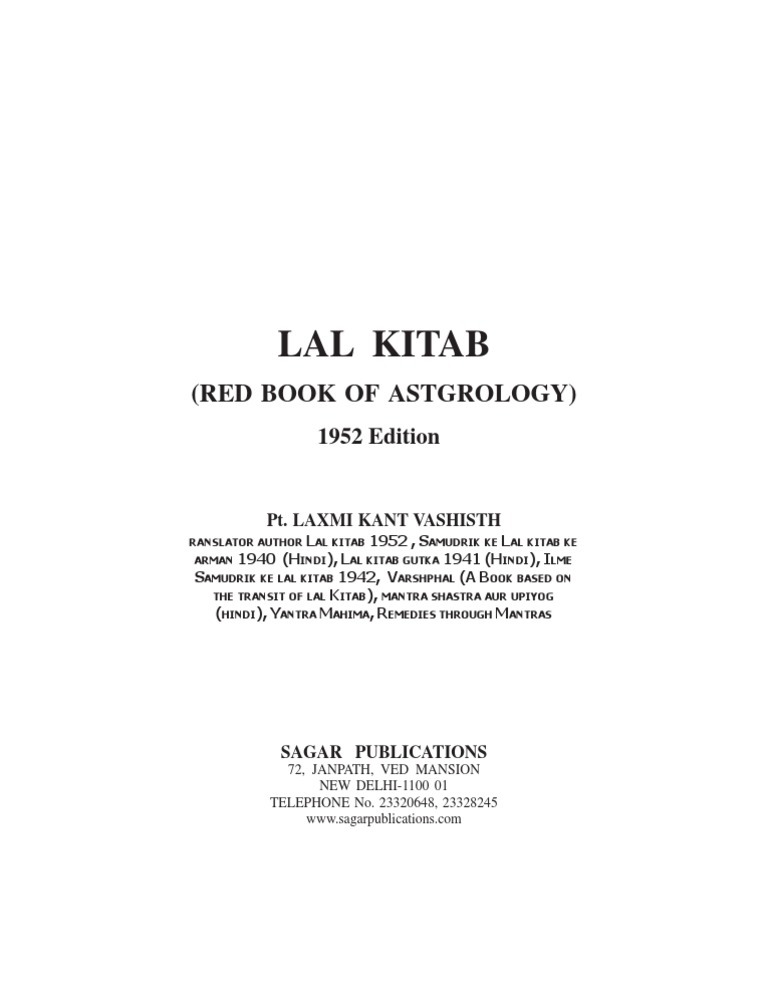 Lalkitab 1952 English | PDF