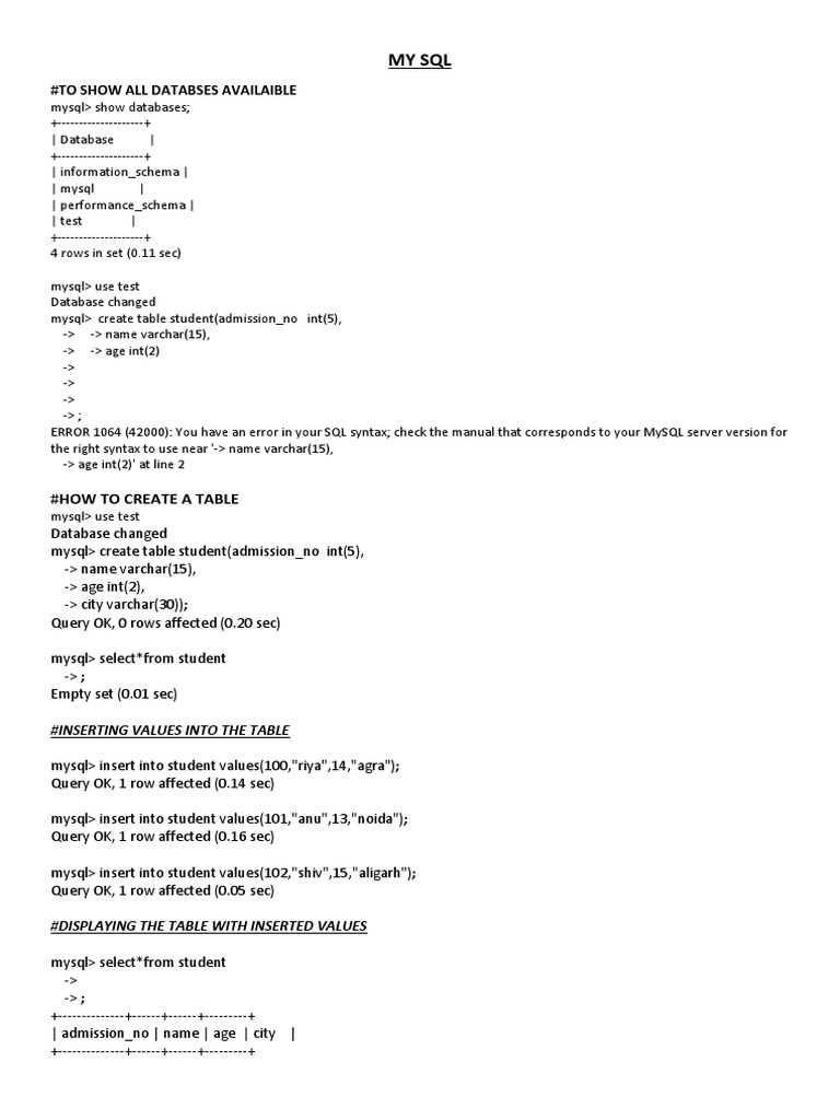SQL Tutorial - Learn SQL Basics and Advanced SQL | PDF | Computer ...