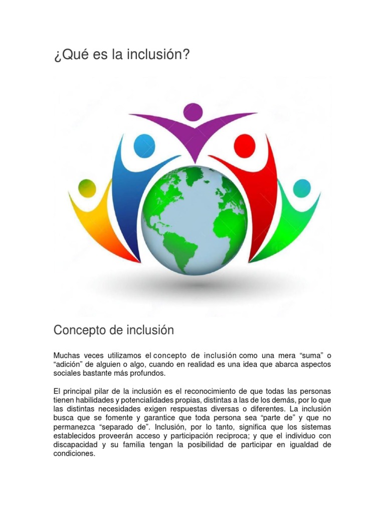 Que Es Inclusion y Cuales Sus Tipos | PDF