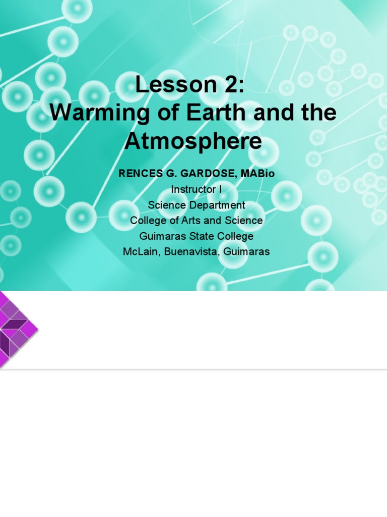 Lesson 2 - Warming of Earth and The Atmosphere | PDF | Atmosphere Of ...