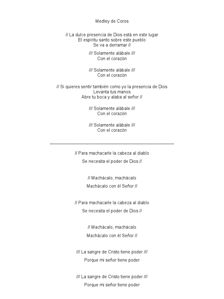 Medley de Coros | PDF