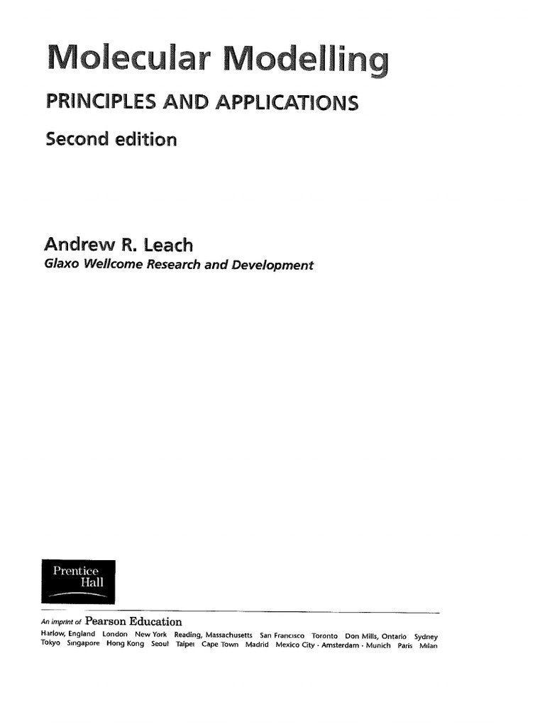 Molecular Modelling Principles And Applications Pdf