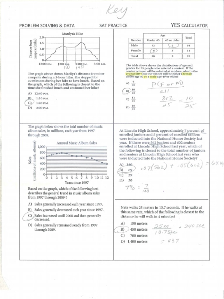 Answers Sat Practice 3 | PDF