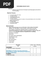 Bag Technique: Nursing Procedure Rationale Remarks | PDF | Hand Washing ...