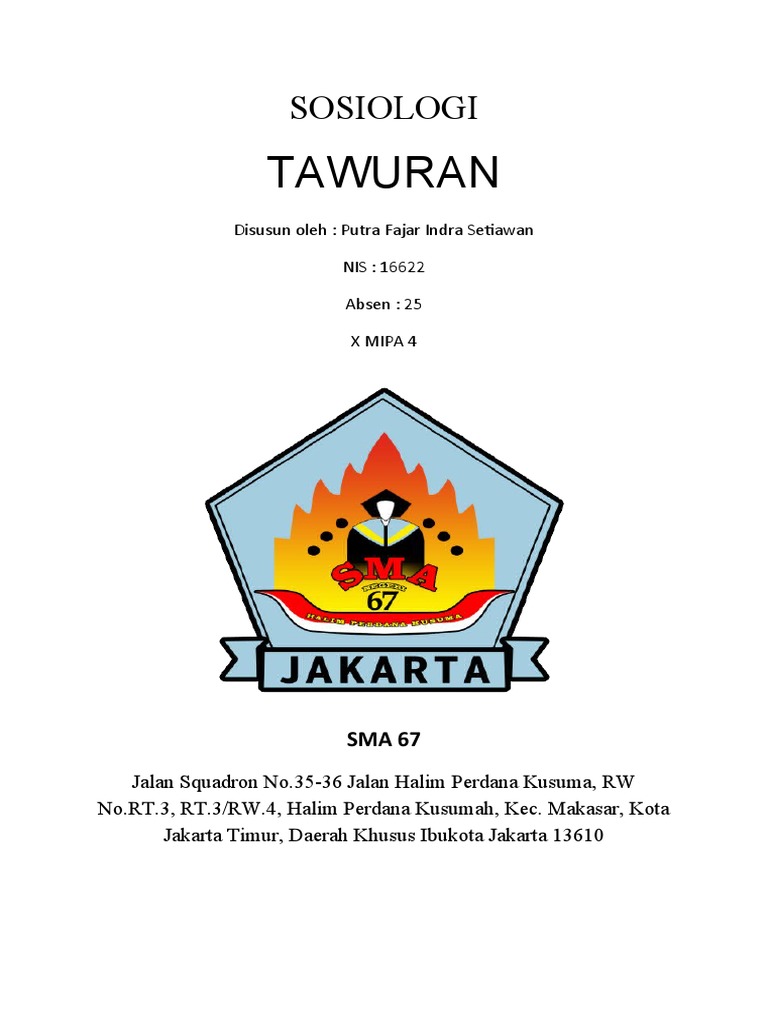 Poster Stop Tawuran Antar Pelajar | PDF