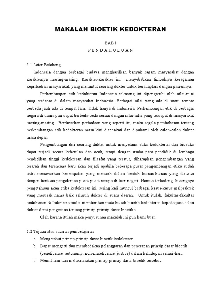 Bioetik 1 | PDF