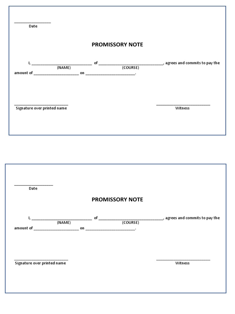 Promissory Note | PDF