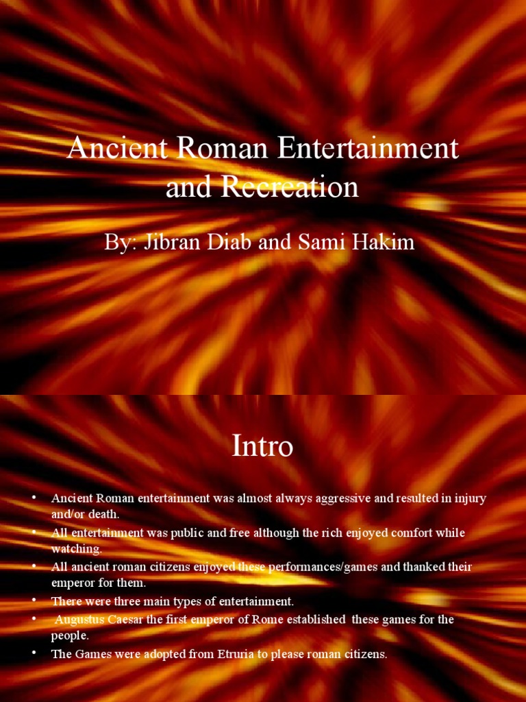 Ancient Roman Entertainment and Recreation PP | PDF | Gladiator ...