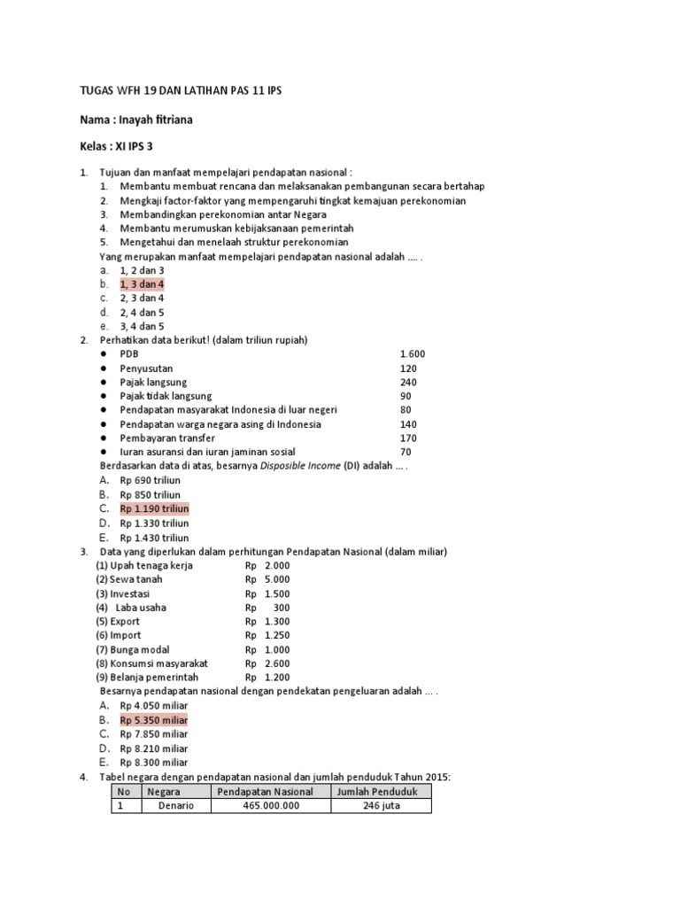 Latihan WFH 19 | PDF