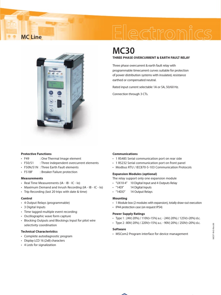 MC 30 Eng | PDF | Relay | Power Supply
