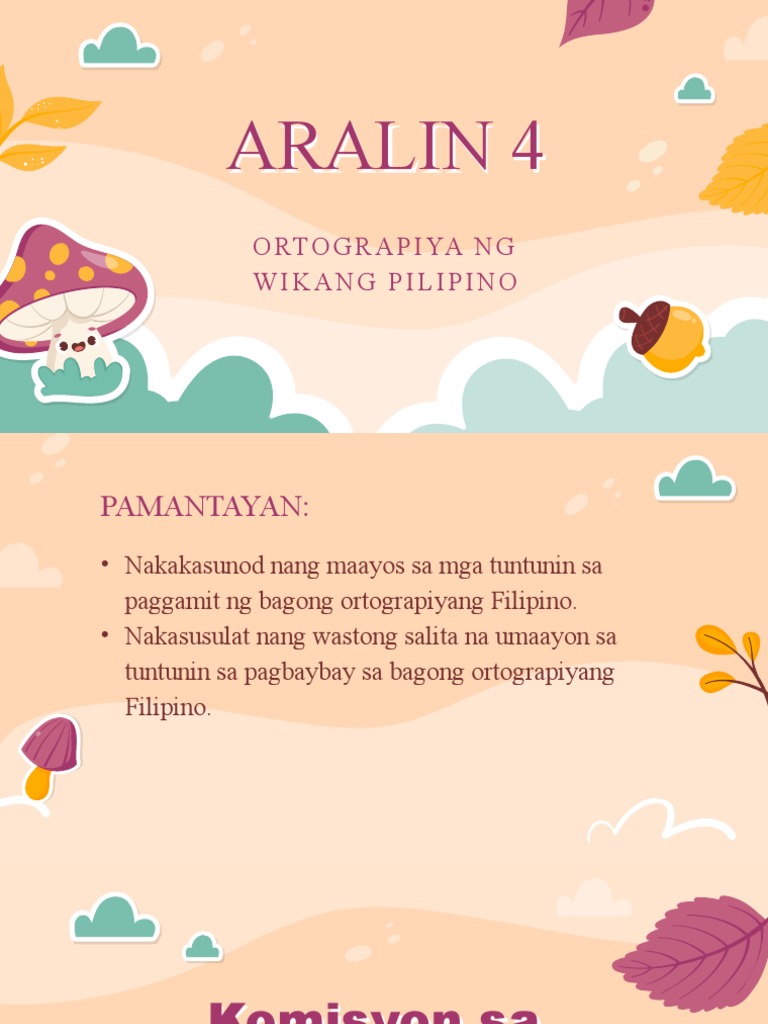 Filipino. Aralin 4 | PDF
