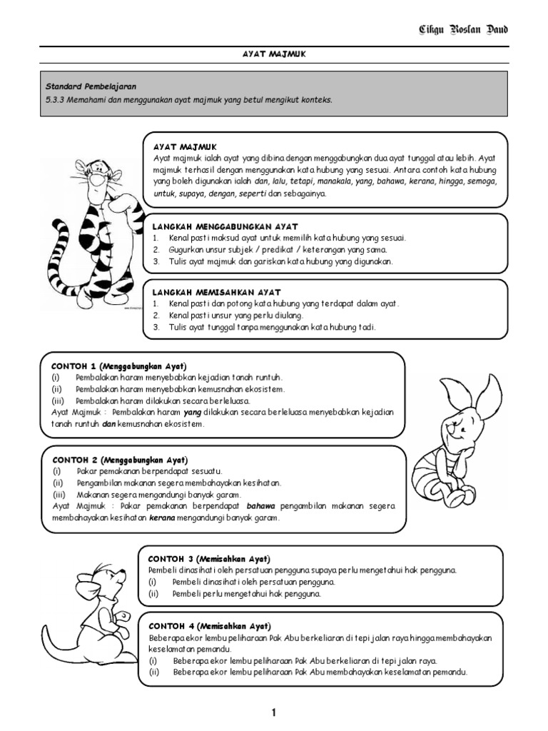 TATABAHASA Ayat Majmuk | PDF