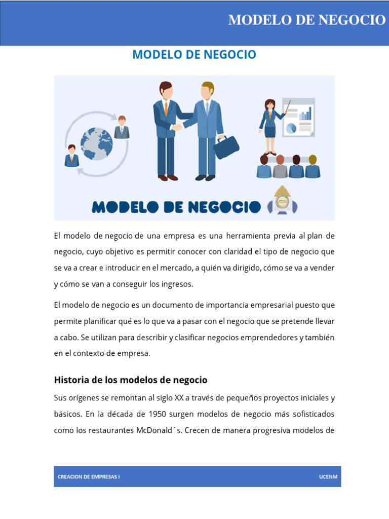 Modelo de Negocio | PDF | Modelo de negocio | Business