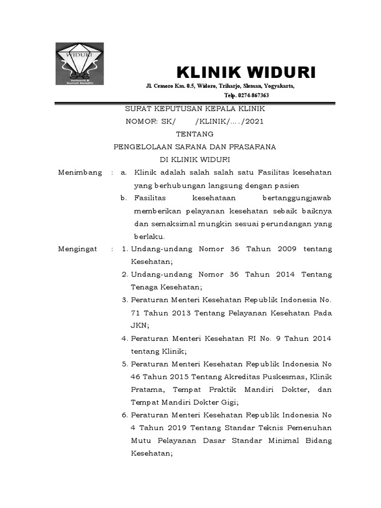 SK Sarpras | PDF