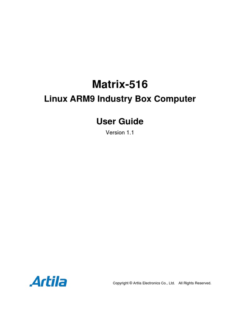 Matrix-516: Linux ARM9 Industry Box Computer | PDF | Booting | File System