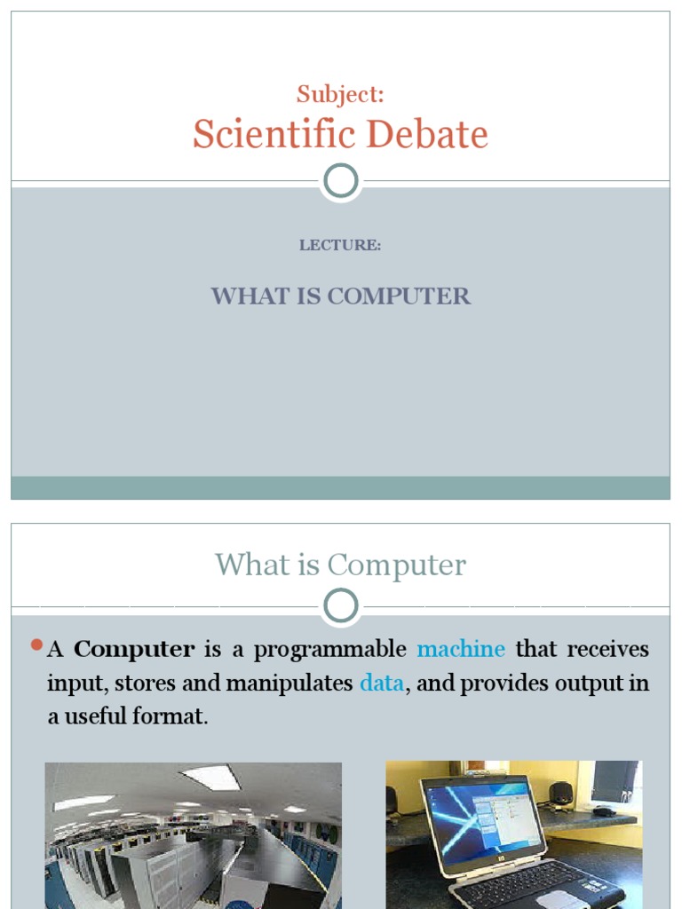1 Scientific Debate | PDF
