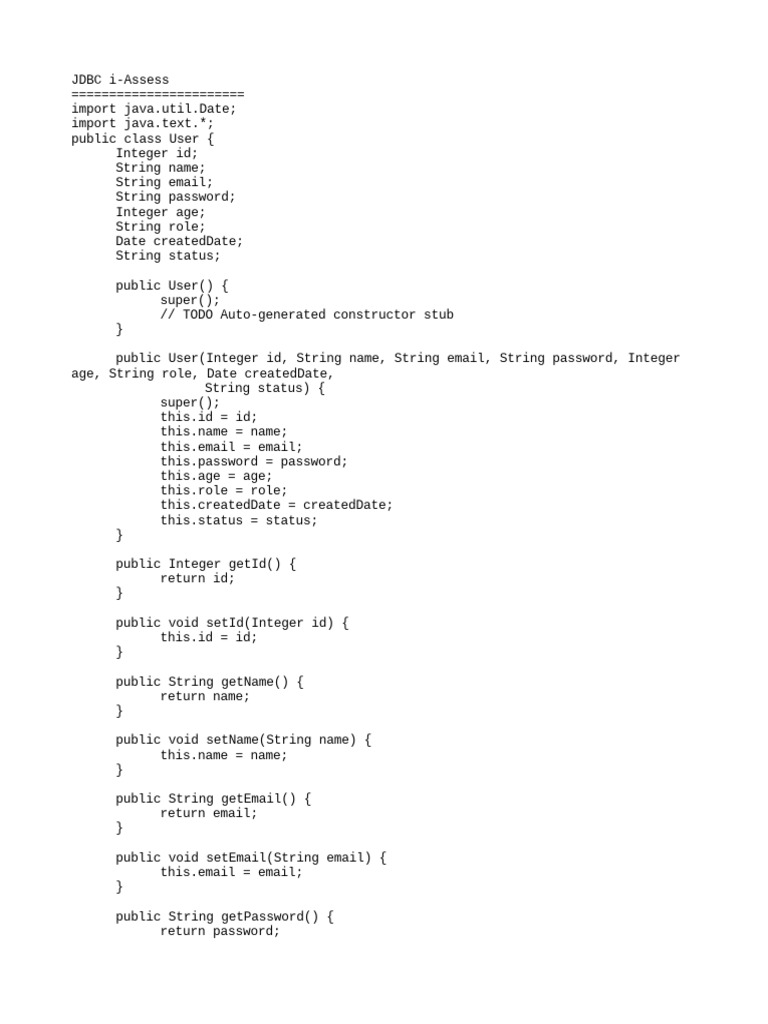 User Management Application with JDBC for Creating, Retrieving ...