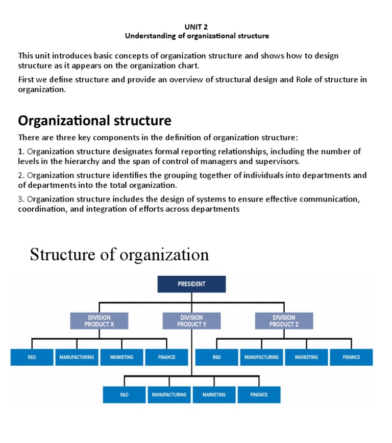 Understanding of Organizational Structure | PDF