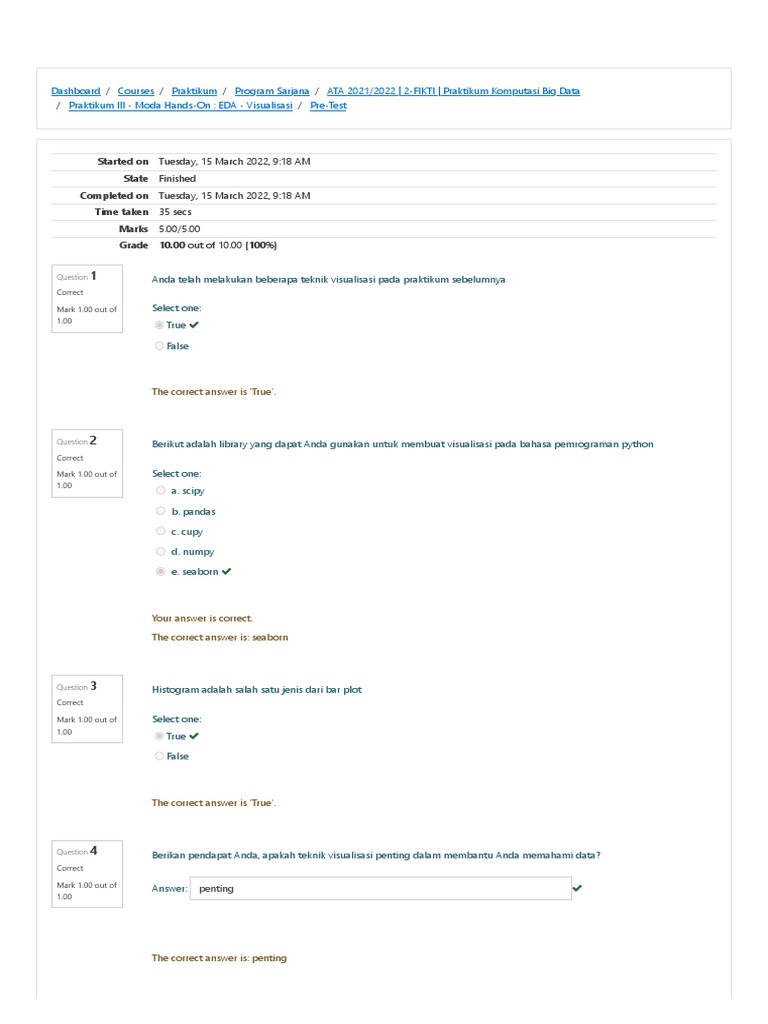 Pre-Test - Attempt Review | PDF