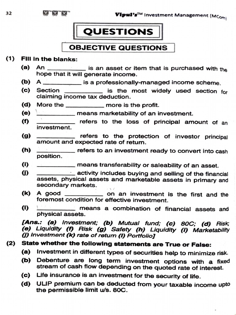Investment Management Objectives Explained | PDF | Bonds (Finance ...