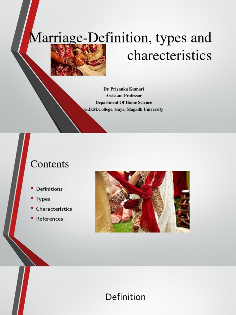Marriage: Definitions, Types, Characteristics | PDF | Marriage | Wife