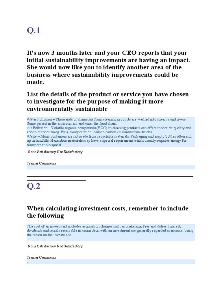 BSBSUS401. Implement and Monitor Environmentally Sustainable Work ...