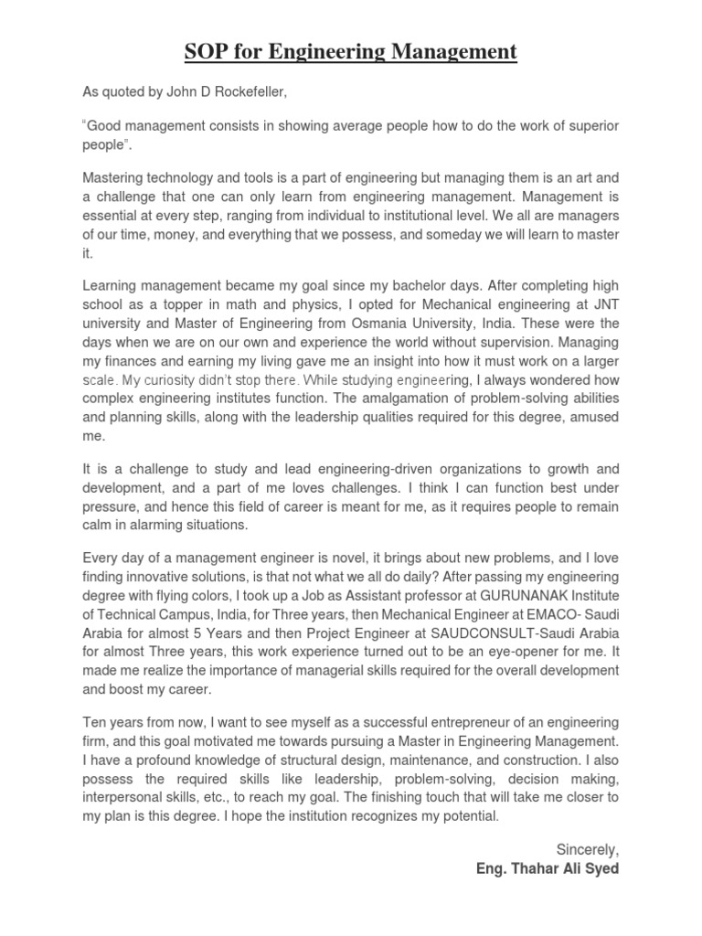 Engineering Management SOP Overview | PDF | Engineering | Leadership