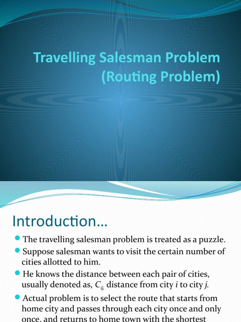 Travelling Salesman Problem | PDF | Applied Mathematics | Mathematics