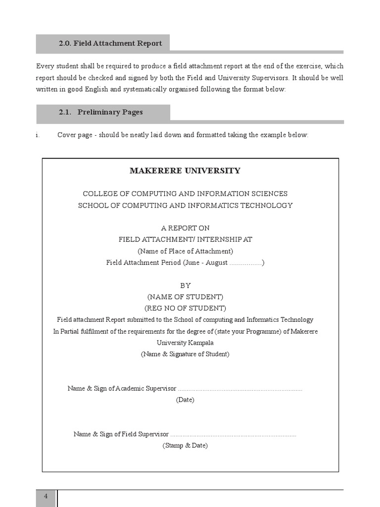 2.0. Field Attachment Report: Makerere University | PDF | Acronym | Job ...