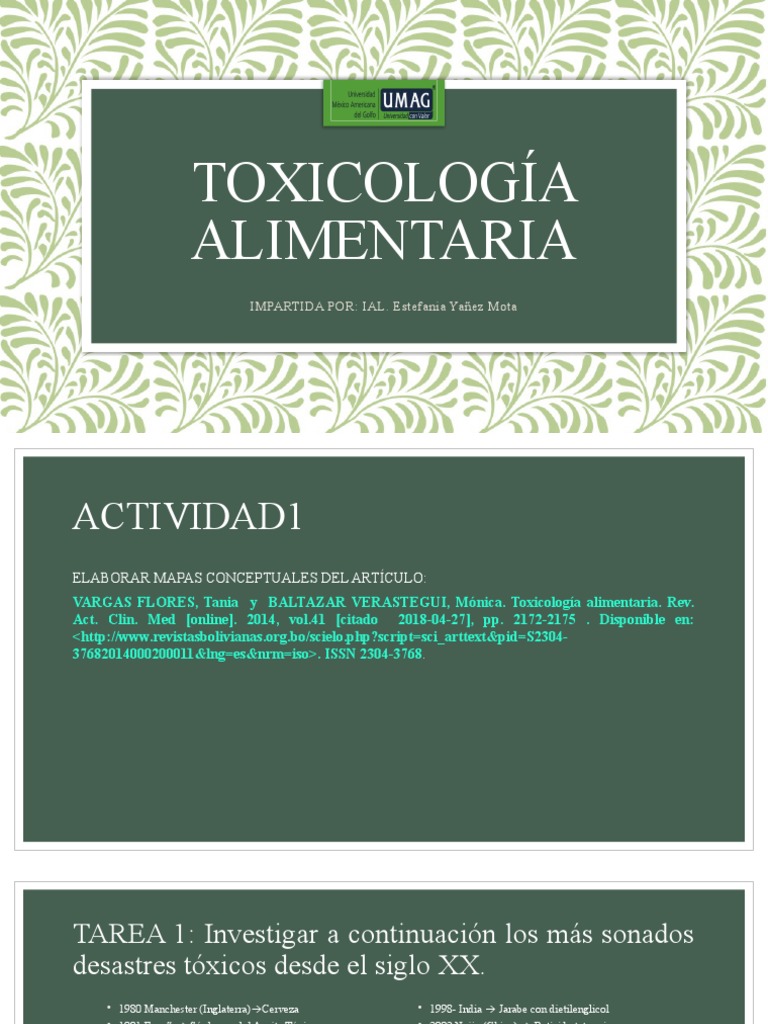 Toxicología Alimentaria | PDF | Toxicidad | Toxicología