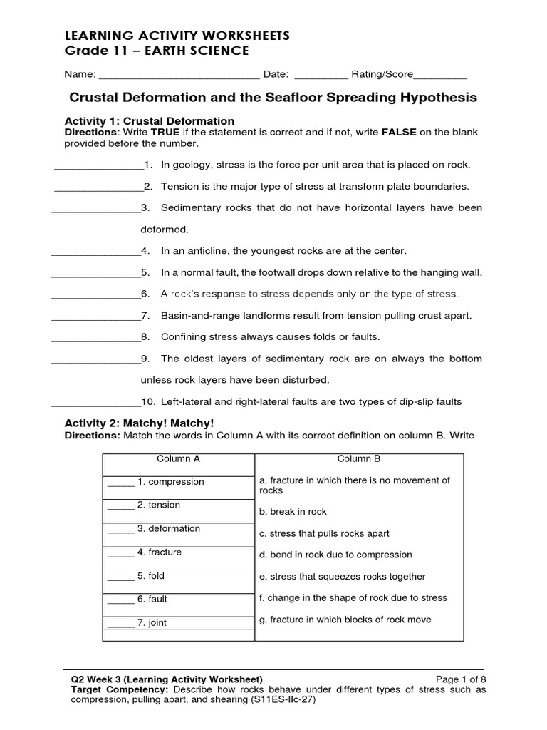 Environmental Science Grade 11 Worksheets Habitat And Ecosystem