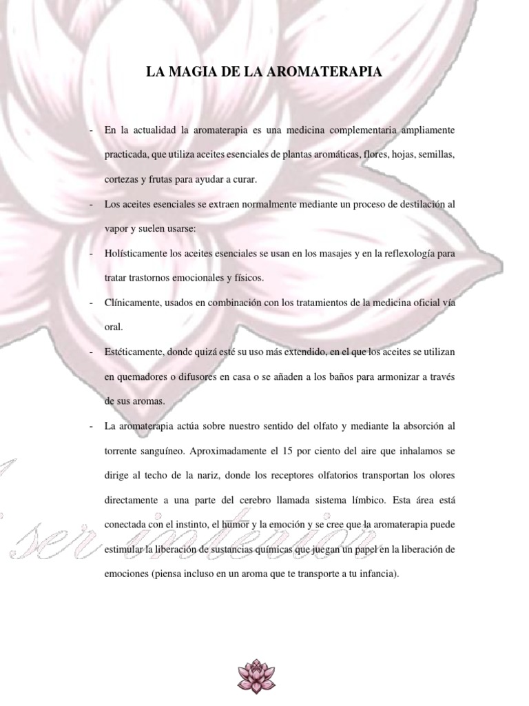 AROMATERAPIA | PDF | Aromaterapia