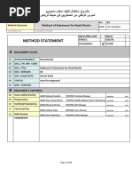 Method Statement Road Construction | PDF | Road | Concrete