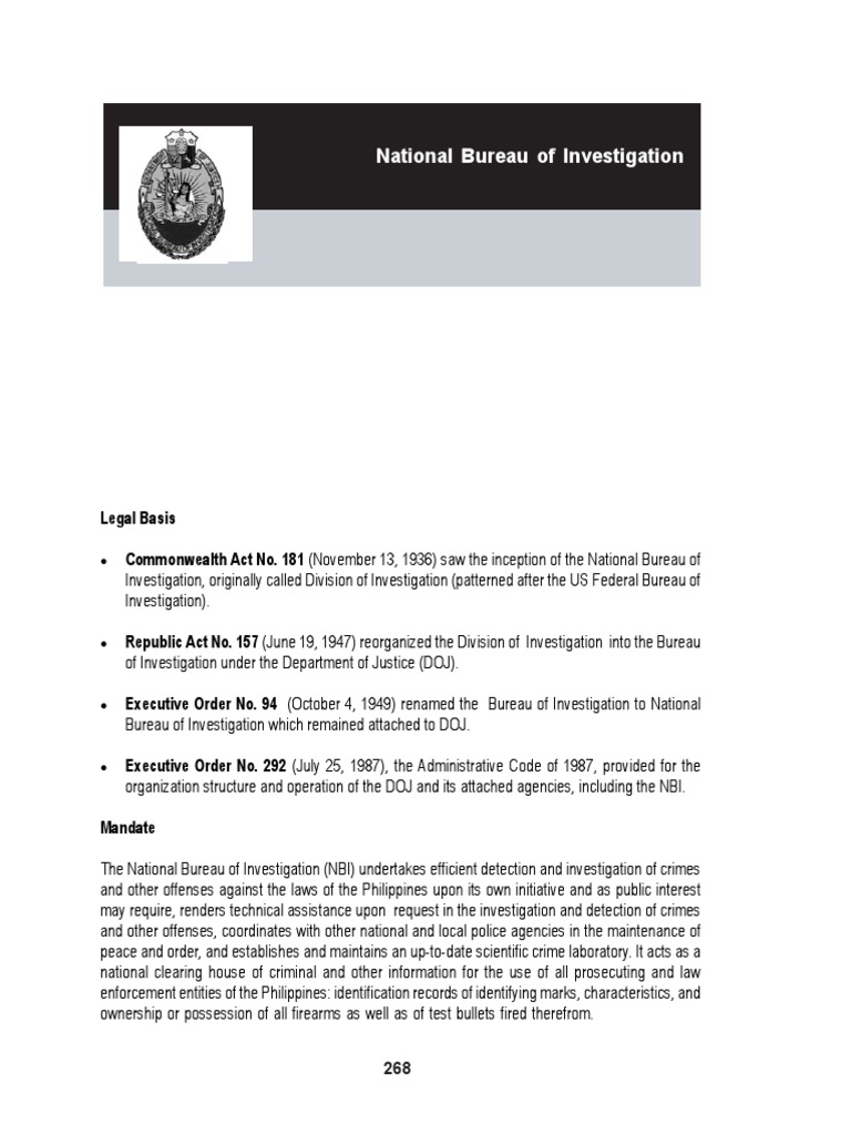 Doj Nbi | PDF | Crimes | Crime & Violence