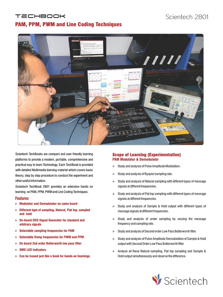 Scientech 2801: PAM, PPM, PWM and Line Coding Techniques | PDF | Sampling (Signal Processing ...