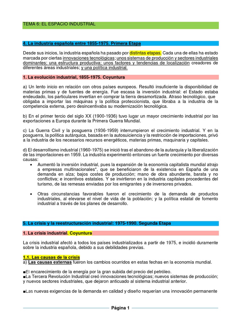 Evolución de la Industria Española 1855-2023 | PDF | España ...