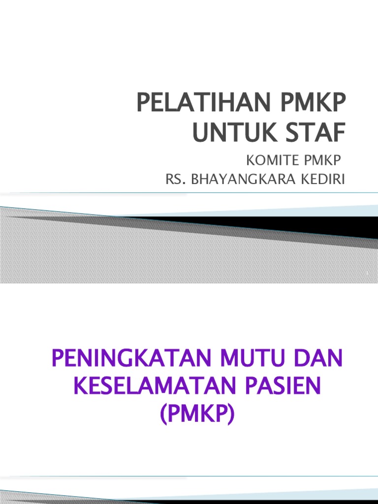 Materi Pelatihan PMKP | PDF