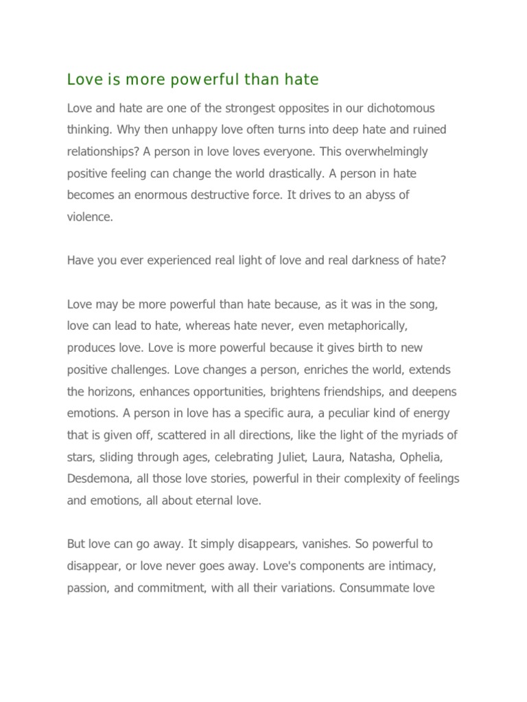 Love is More Powerful Than Hate | Social Psychology | Interpersonal Relationships