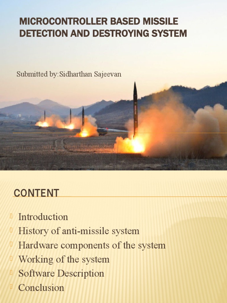 Microcontroller Based Missile Detection and Destroying 8154 Rv8KK7q ...