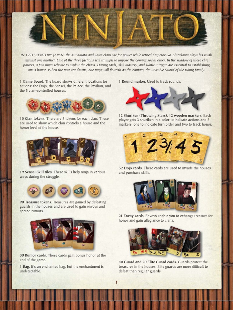 Ninjato Rules | PDF | Feudal Japan