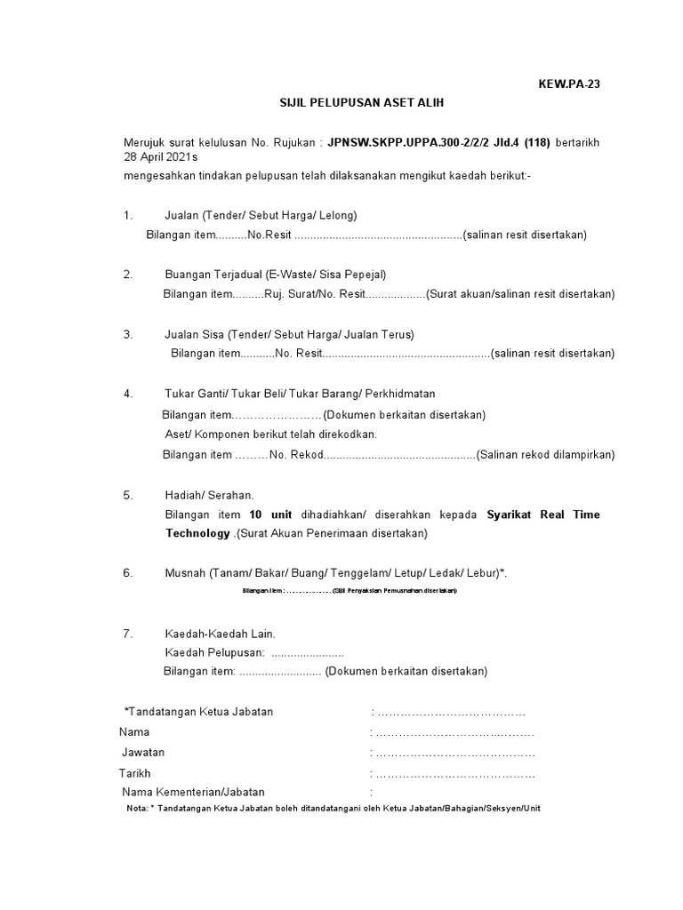 Kew Pa 23 | PDF