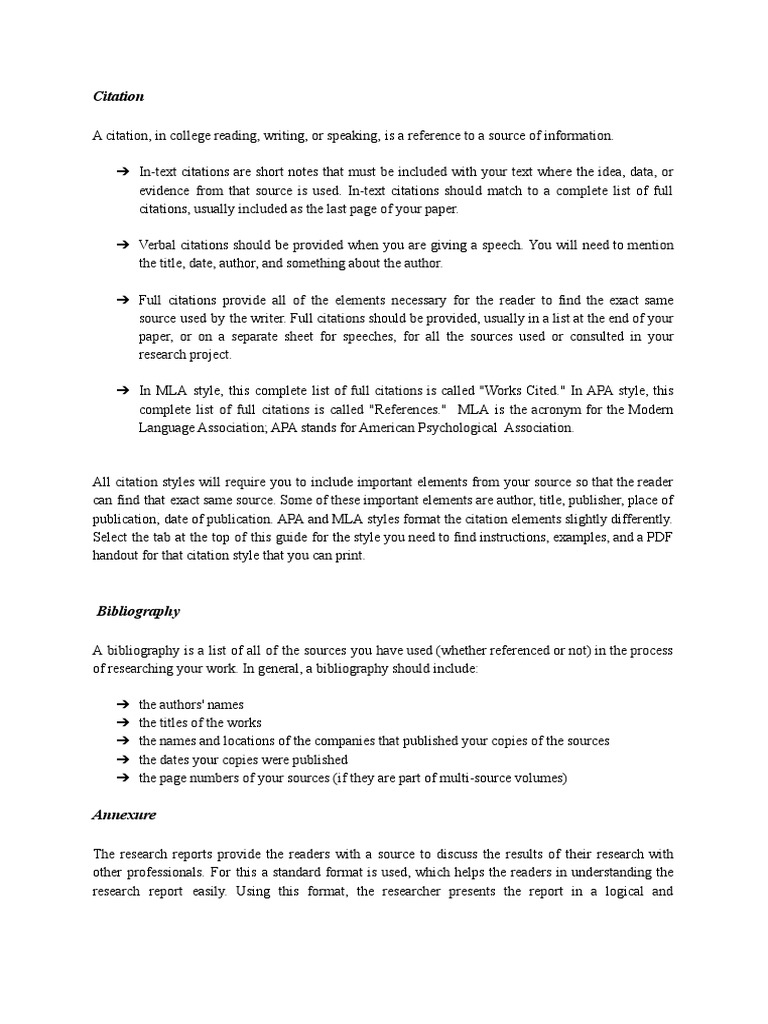 Annexure, Citation, Bibliography, Jel Classification Code Guide | PDF ...