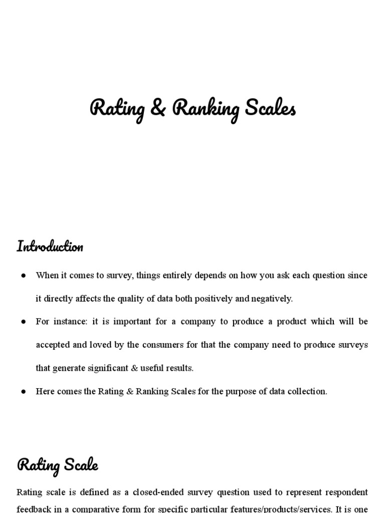 Survey Scales for Data Collection | PDF | Level Of Measurement | Likert ...