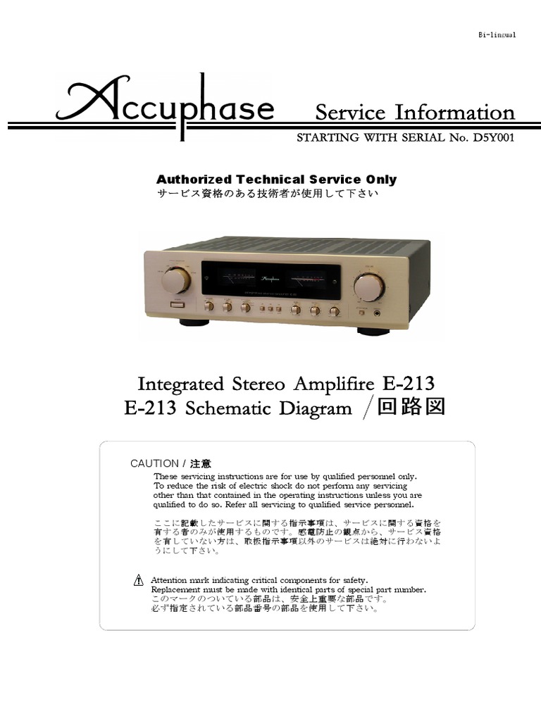 Accuphase E-213 Stereo Ampl | PDF