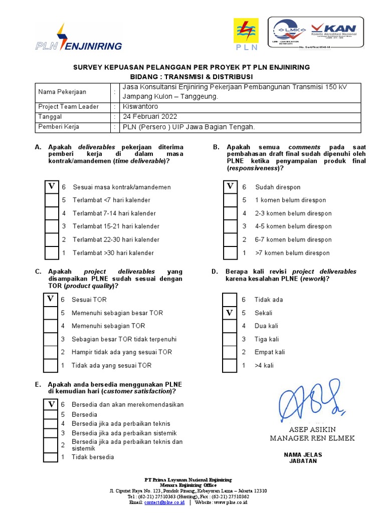 Form Survey Kepuasan Pelanggan | PDF Form Survey Kepuasan Pelanggan | PDF