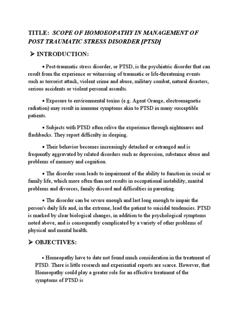 PTSD Research Paper-1 | PDF | Psychological Trauma | Mental Disorder