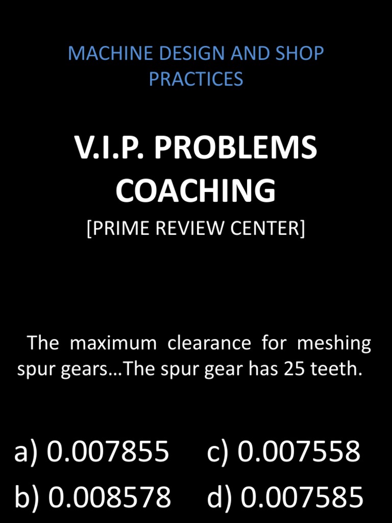 VIP Machining and Gear Calculations | PDF | Gear | Mechanics