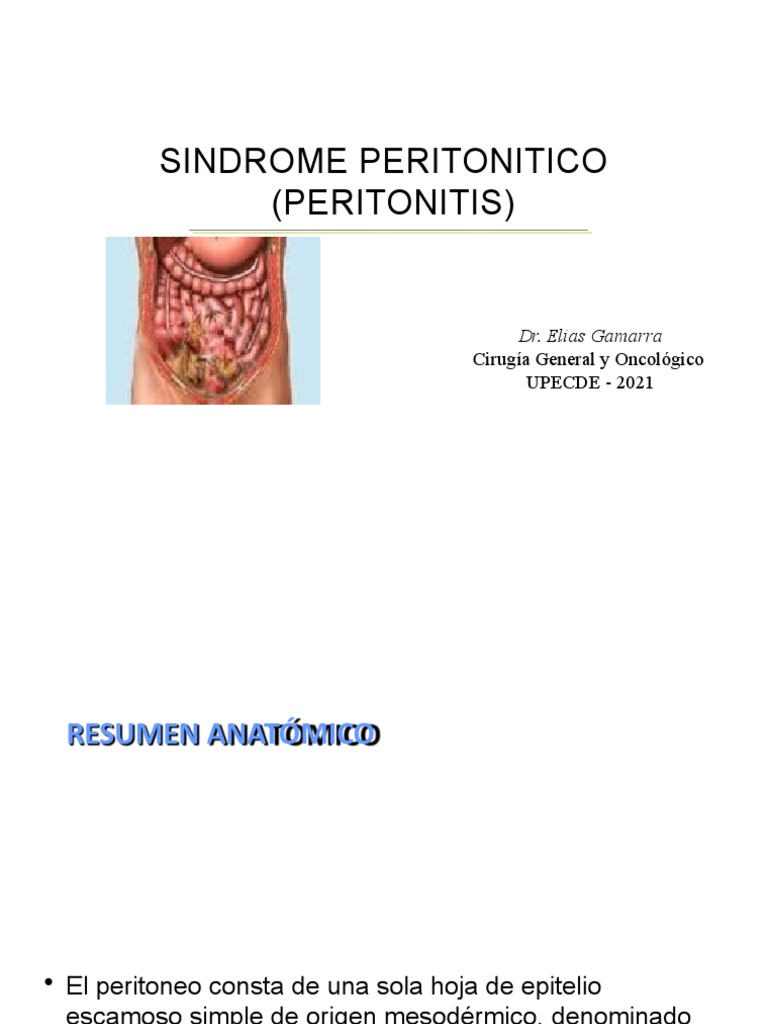 10 Peritonitis | PDF | Inflamación | Peritoneo